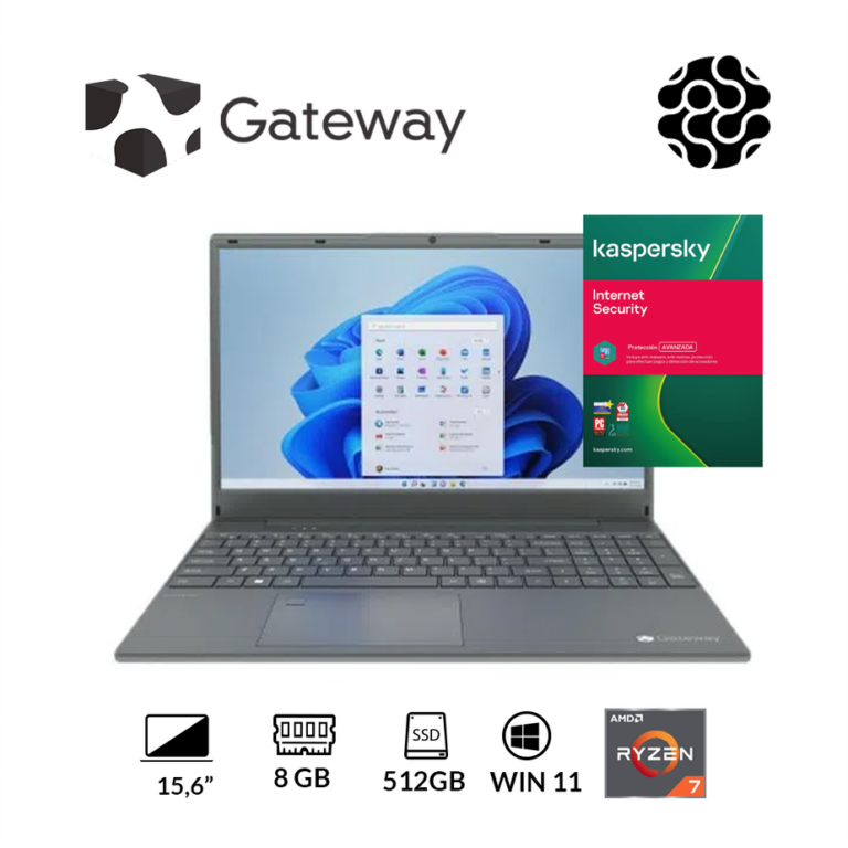 Portátil Acer Gateway Slim Ryzen 7 8gb 512gb SSD, 15.6" Win 11