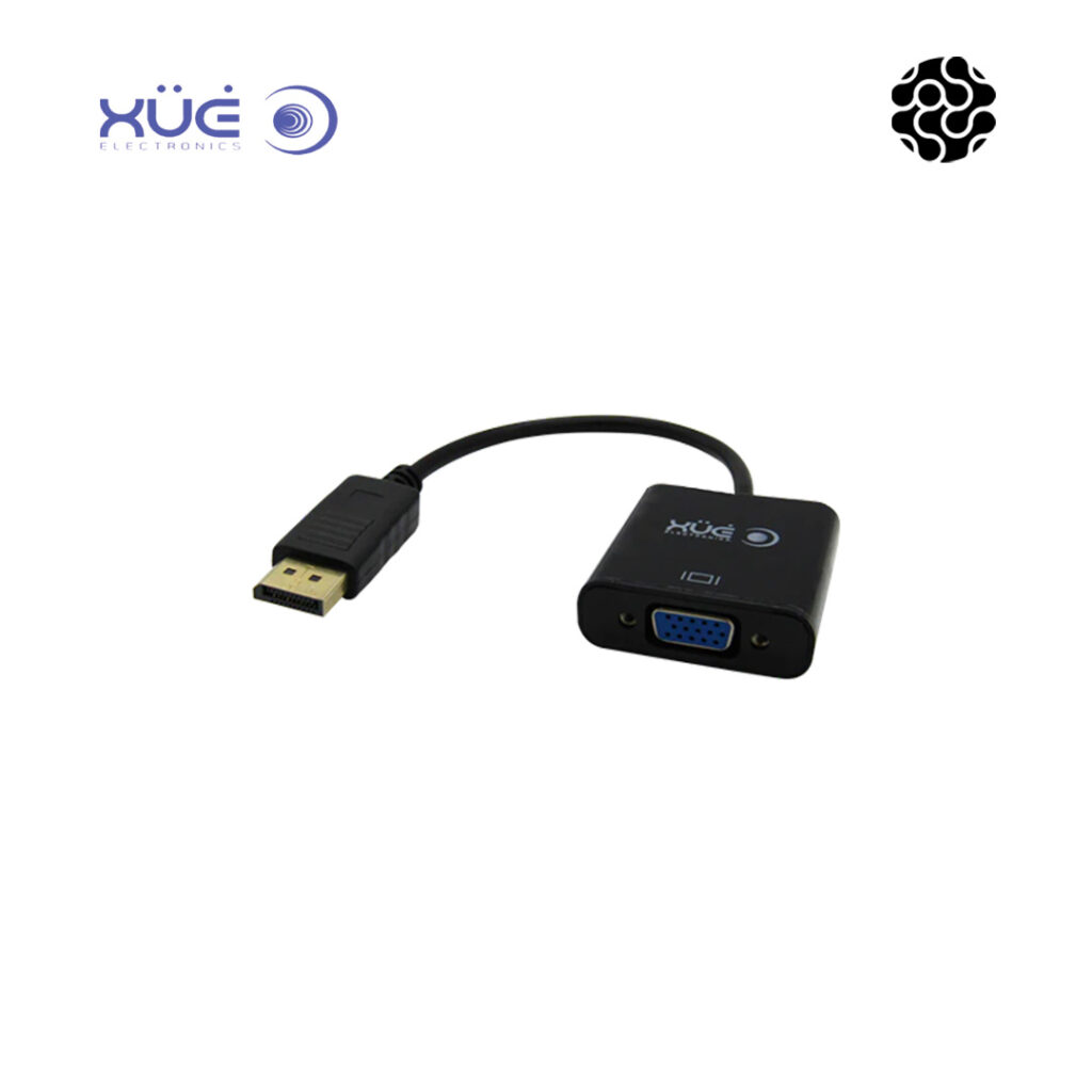 Convertidor XUE Displayport a VGA (Negro)