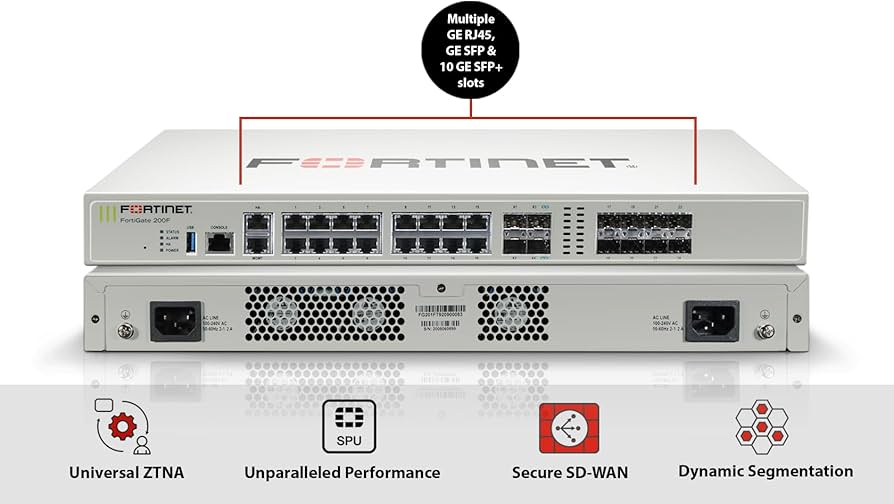 FortiGate-200F Hardware plus 1 Year FortiCare Premium and FortiGuard ...